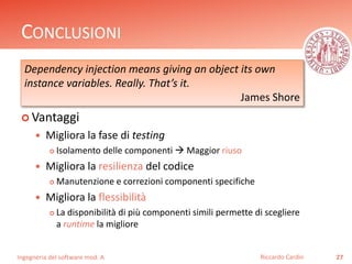 Design Pattern Architetturali - Dependency Injection | PPT