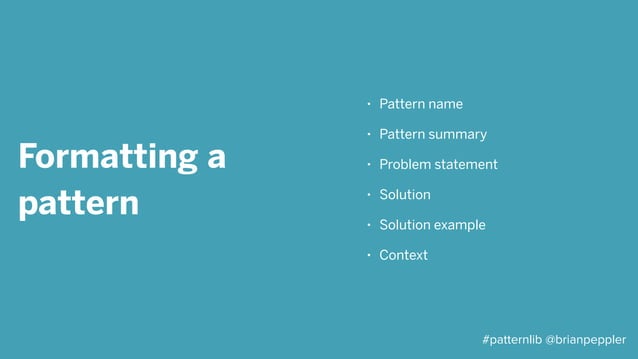 Design Pattern Libraries | PPT