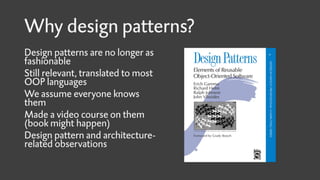 Design Pattern Observations | PPT