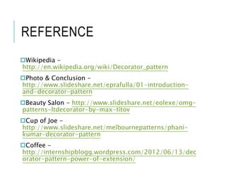 Design pattern reading group – decorator pattern | PPT
