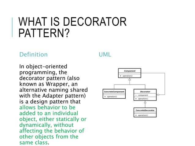 Design pattern reading group – decorator pattern | PPT