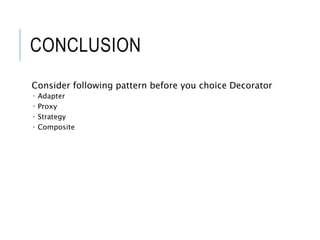 Design pattern reading group – decorator pattern | PPT