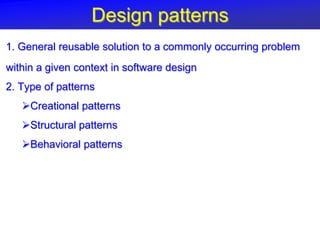 Welcome to Design patterns | PPTX | Programming Languages | Computing