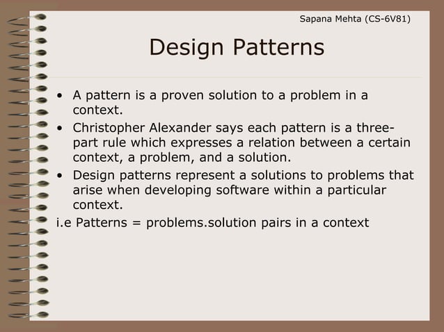 Design patterns | PPT | Web Development | Internet