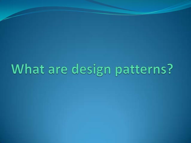 Design patterns | PPT