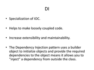 Design patterns[observer and ioc] | PPT