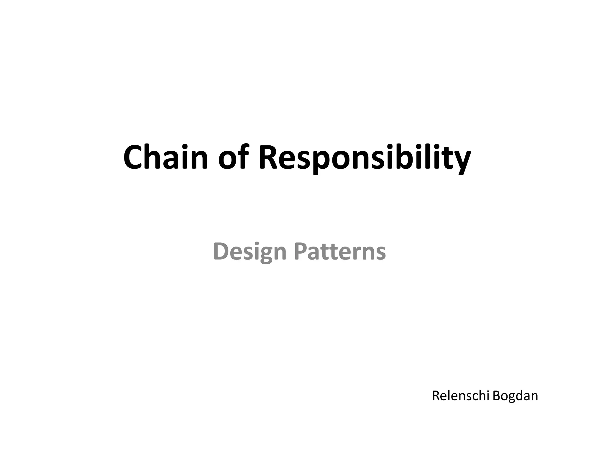 Chain of Responsability | PPTX