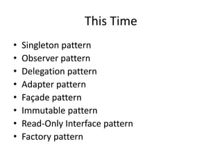 Design patterns | PPTX