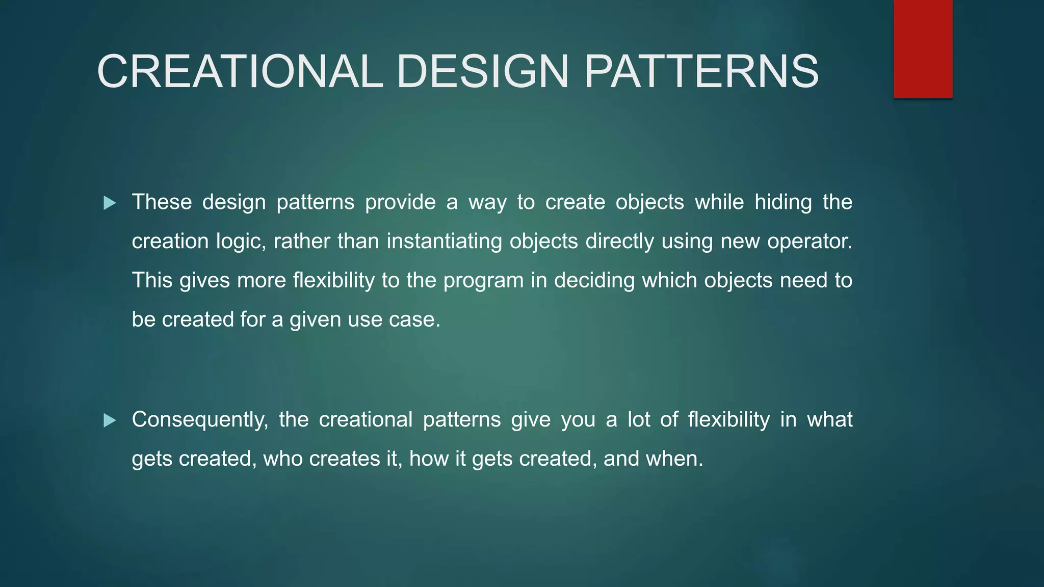 Design patterns | PPTX | Programming Languages | Computing