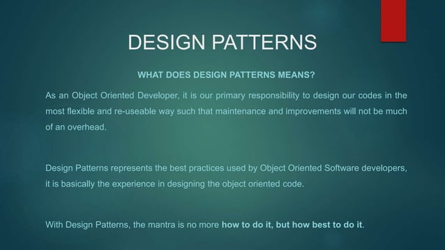 Design patterns | PPTX | Programming Languages | Computing