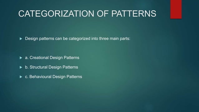 Design patterns | PPTX | Programming Languages | Computing