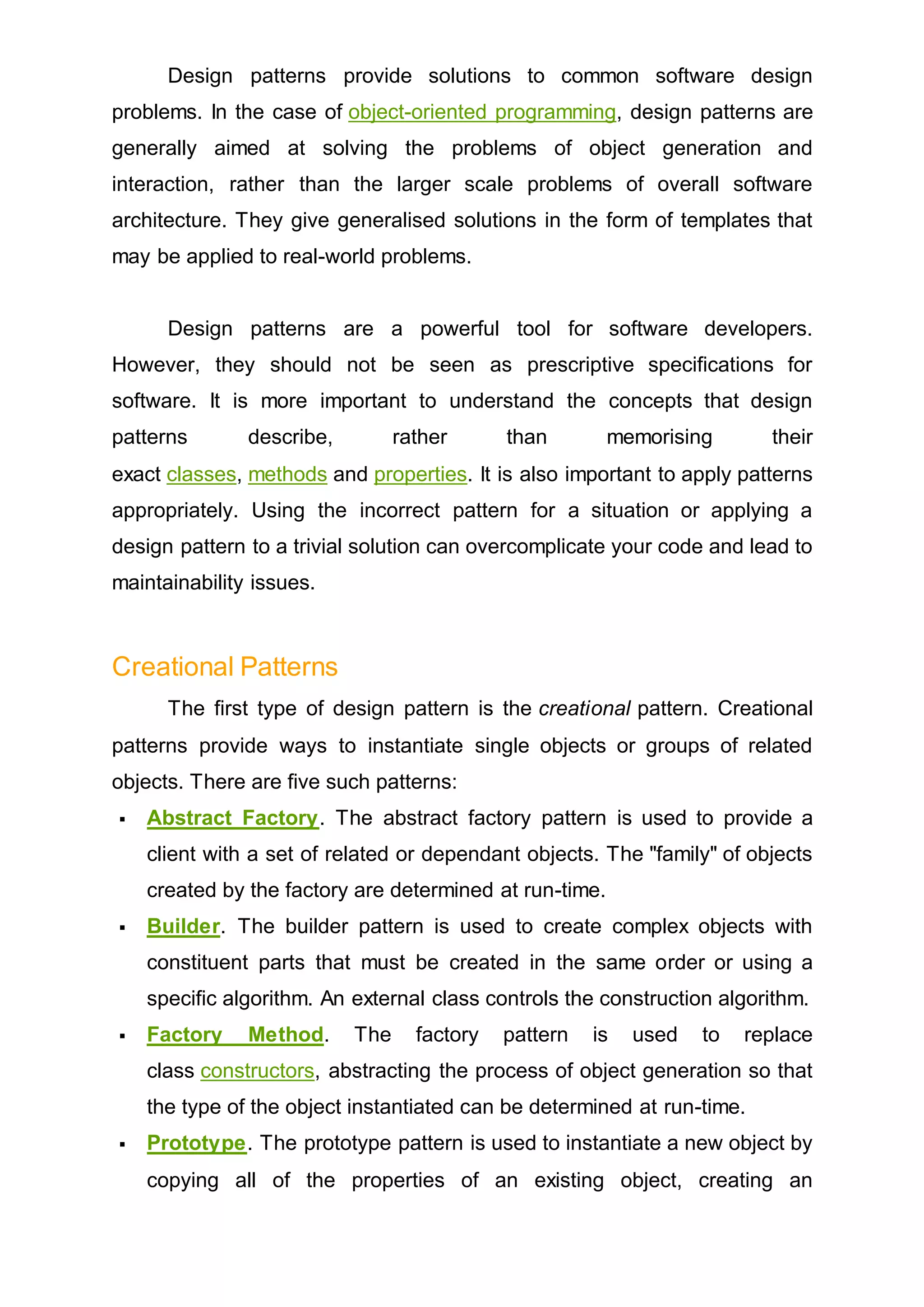 Design patterns | DOCX