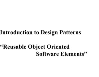 Design Patterns.ppt | Programming Languages | Computing