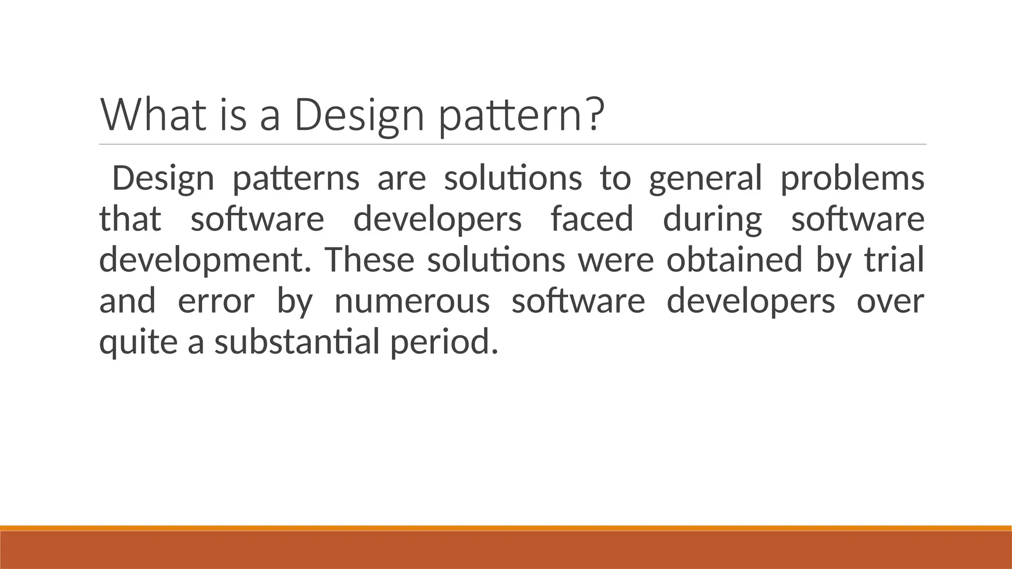 Design Patterns - software design and architecture | PPTX
