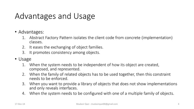 Design Patterns - Abstract Factory Pattern | PPTX