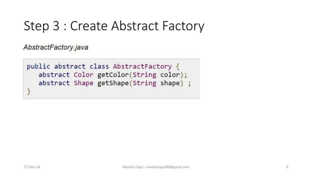 Design Patterns - Abstract Factory Pattern | PPTX