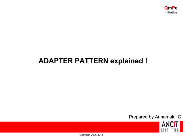 Design patterns - Adapter Pattern | PPT Design patterns - Adapter Pattern | PPT