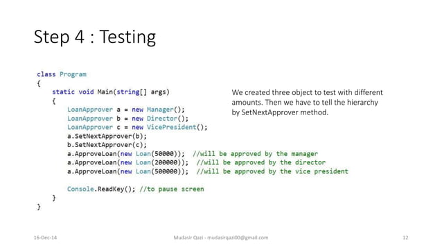 Design Pattern - Chain of Responsibility | PPTX