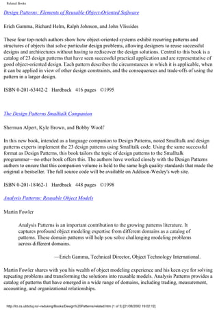 Design patterns elements of reusable object-oriented programming | PDF