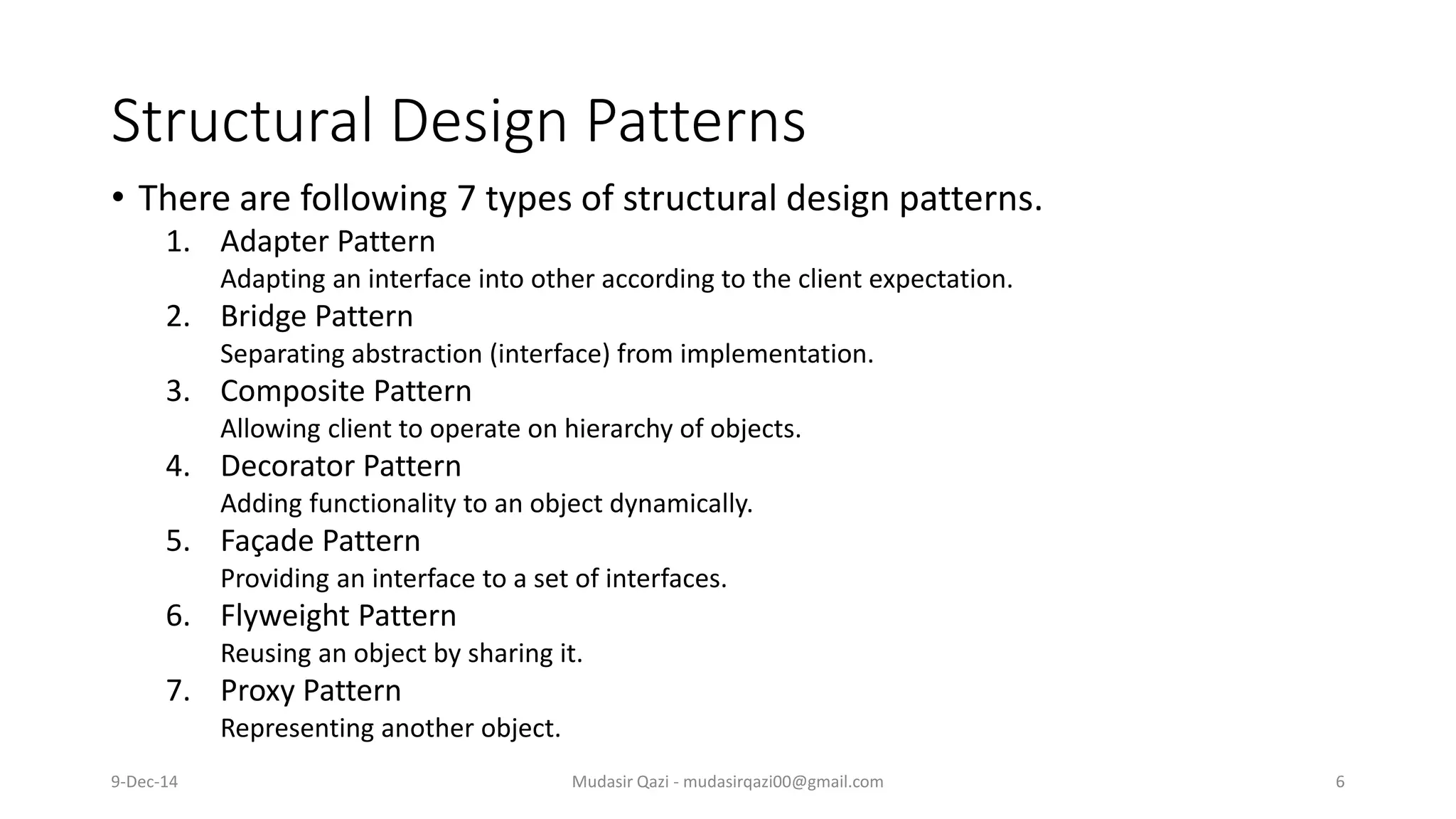 Design Pattern Introduction Ppt