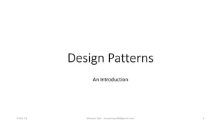 Design Pattern - Introduction | PPT