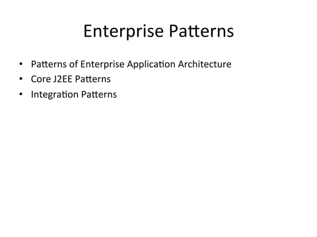 Design Patterns - Enterprise Patterns (part 2) | PPT