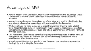Design Pattern - MVC, MVP and MVVM | PPTX