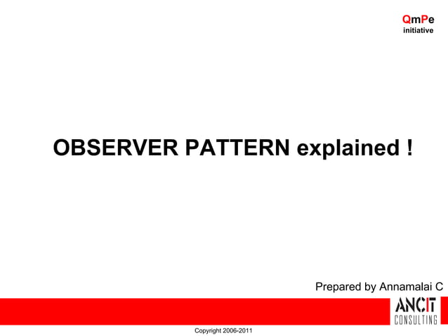 Design patterns - Observer Pattern | PPT Design patterns - Observer Pattern | PPT