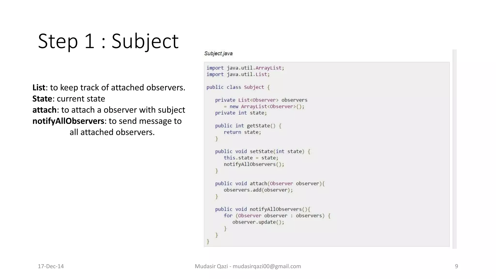 Design Pattern - Observer Pattern | PPTX