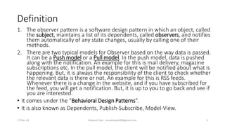 Design Pattern - Observer Pattern | PPTX