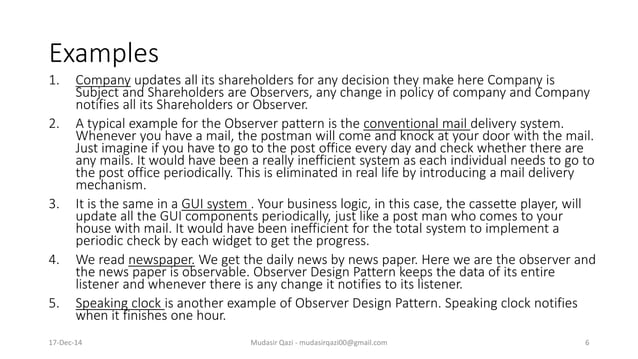 Design Pattern - Observer Pattern | PPTX | Programming Languages | Computing