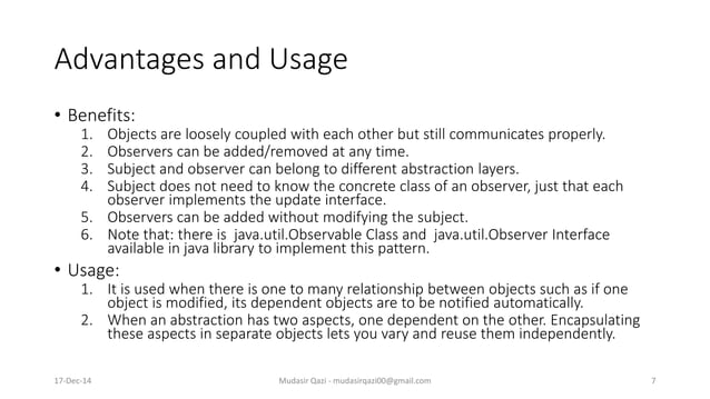 Design Pattern - Observer Pattern | PPTX | Programming Languages | Computing