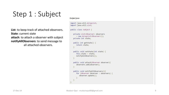 Design Pattern - Observer Pattern | PPTX | Programming Languages | Computing