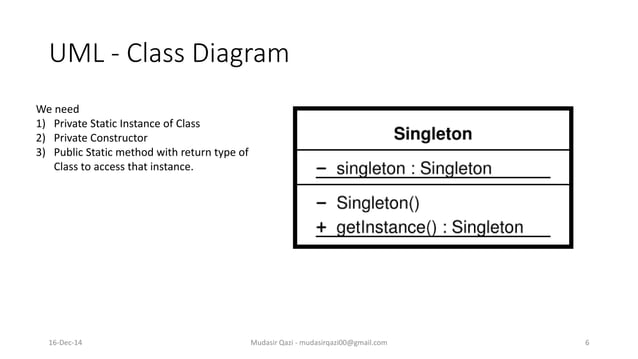 Design Pattern - Singleton Pattern | PPTX