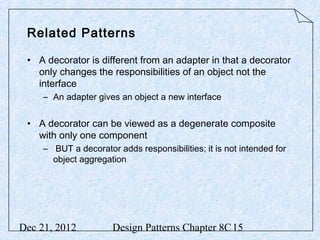 Design patterns structuralpatterns(thedecoratorpattern) | PPT
