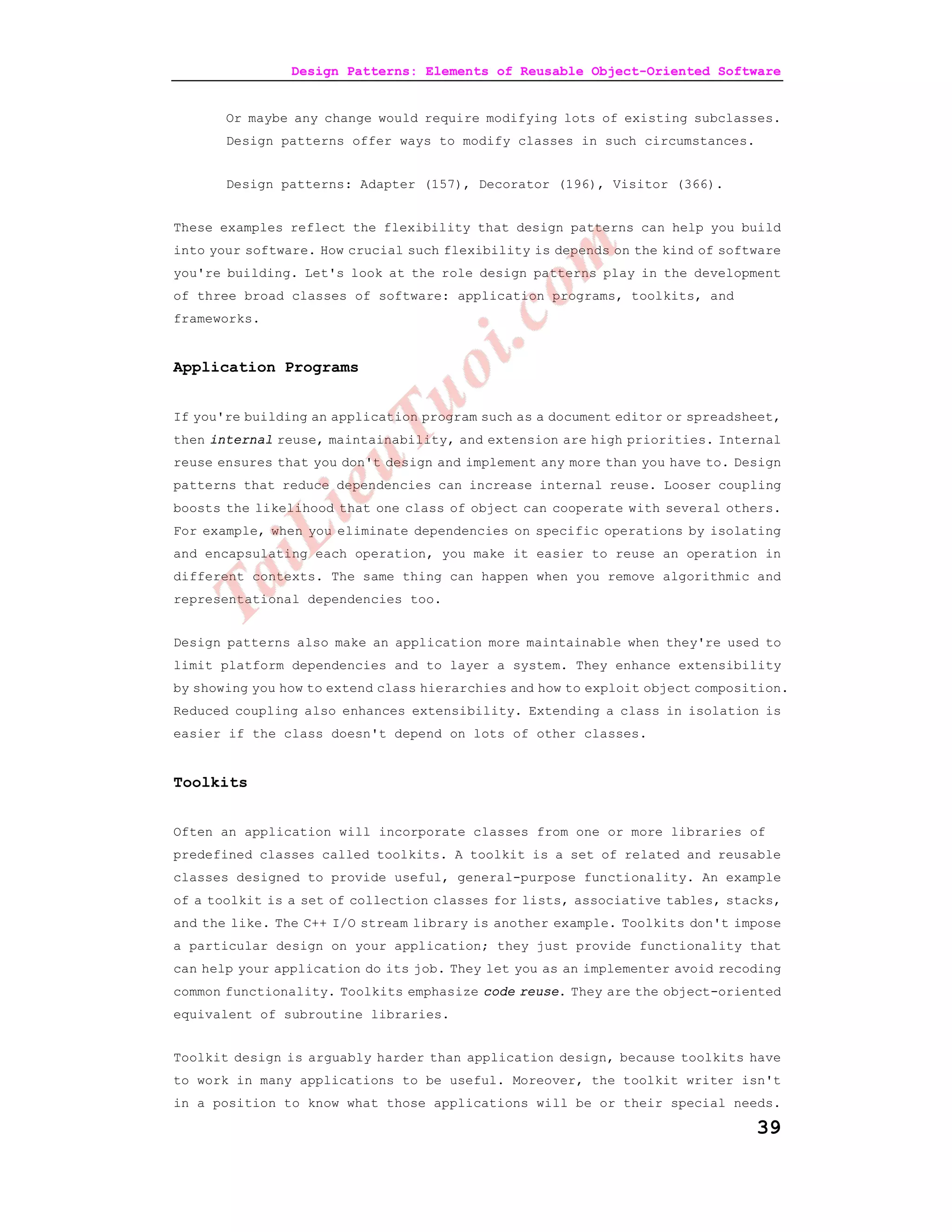 Design Patterns Elements of Reusable Object (download tai tailieutuoi ...