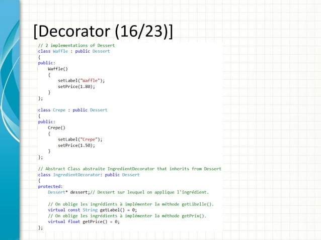 Design patterns for beginners (2/2) | PPT