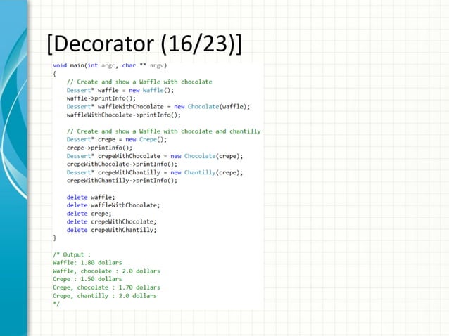 Design patterns for beginners (2/2) | PPT