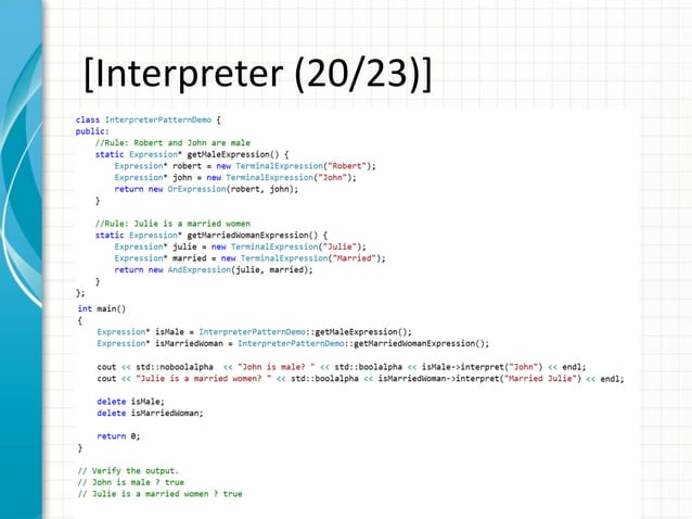 Design patterns for beginners (2/2) | PPT