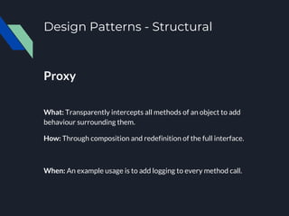 Design patterns for fun & profit - CoderCruise 2018 | PPT