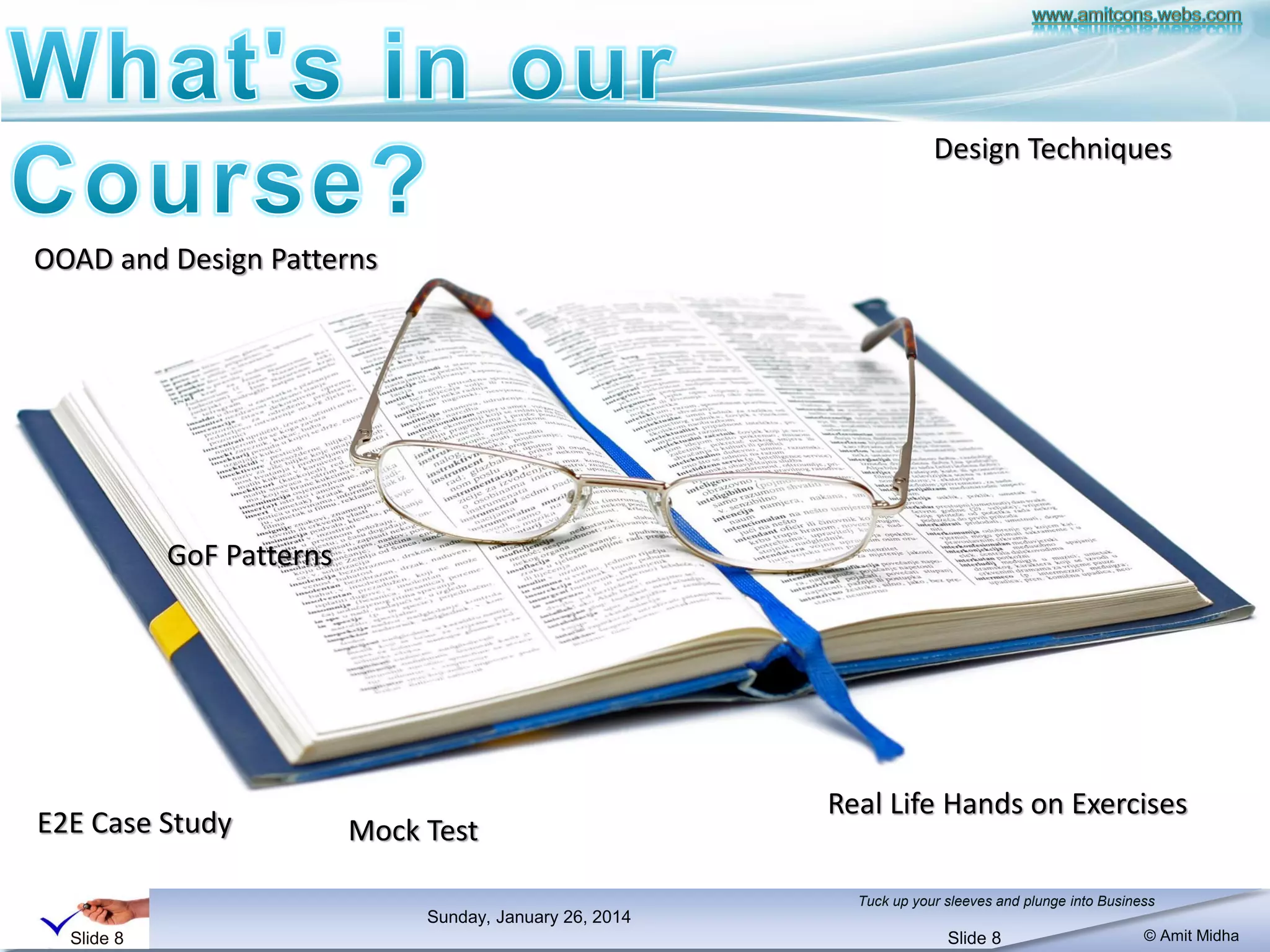 UNDERSTANDING OOAD AND DESIGN PATTERNS USING UML AND JAVA-TRAINING ...