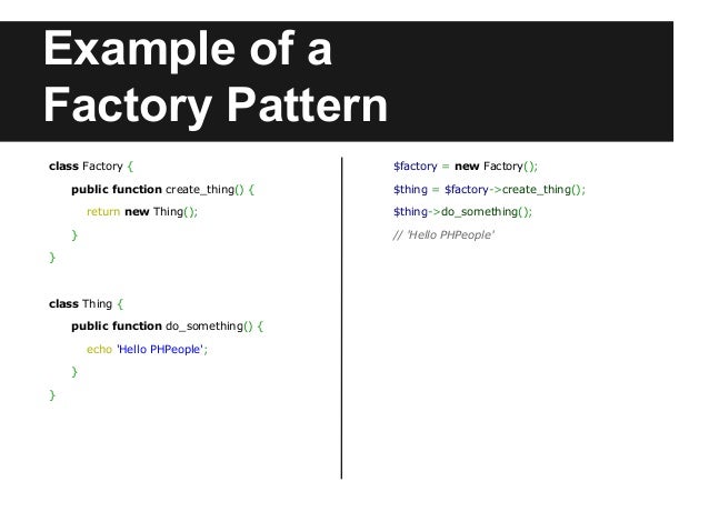 Design patterns in PHP