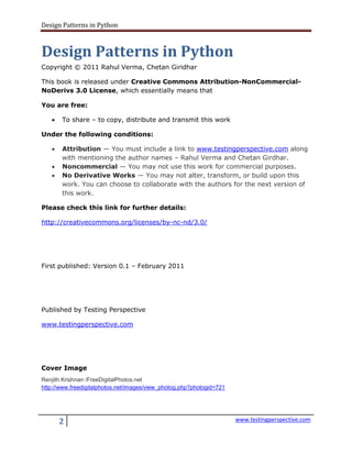 Design patterns in python v0.1 | PDF