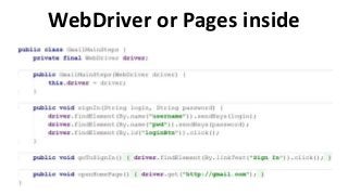 Design patterns in test automation | PPT