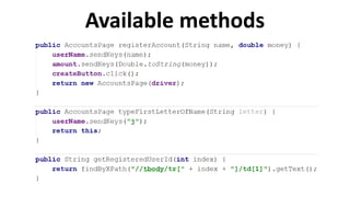 Design patterns in test automation | PPT