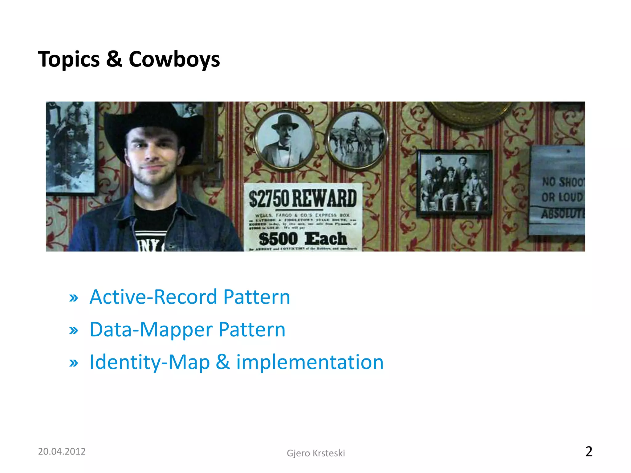 Proved PHP Design Patterns for Data Persistence | PPT