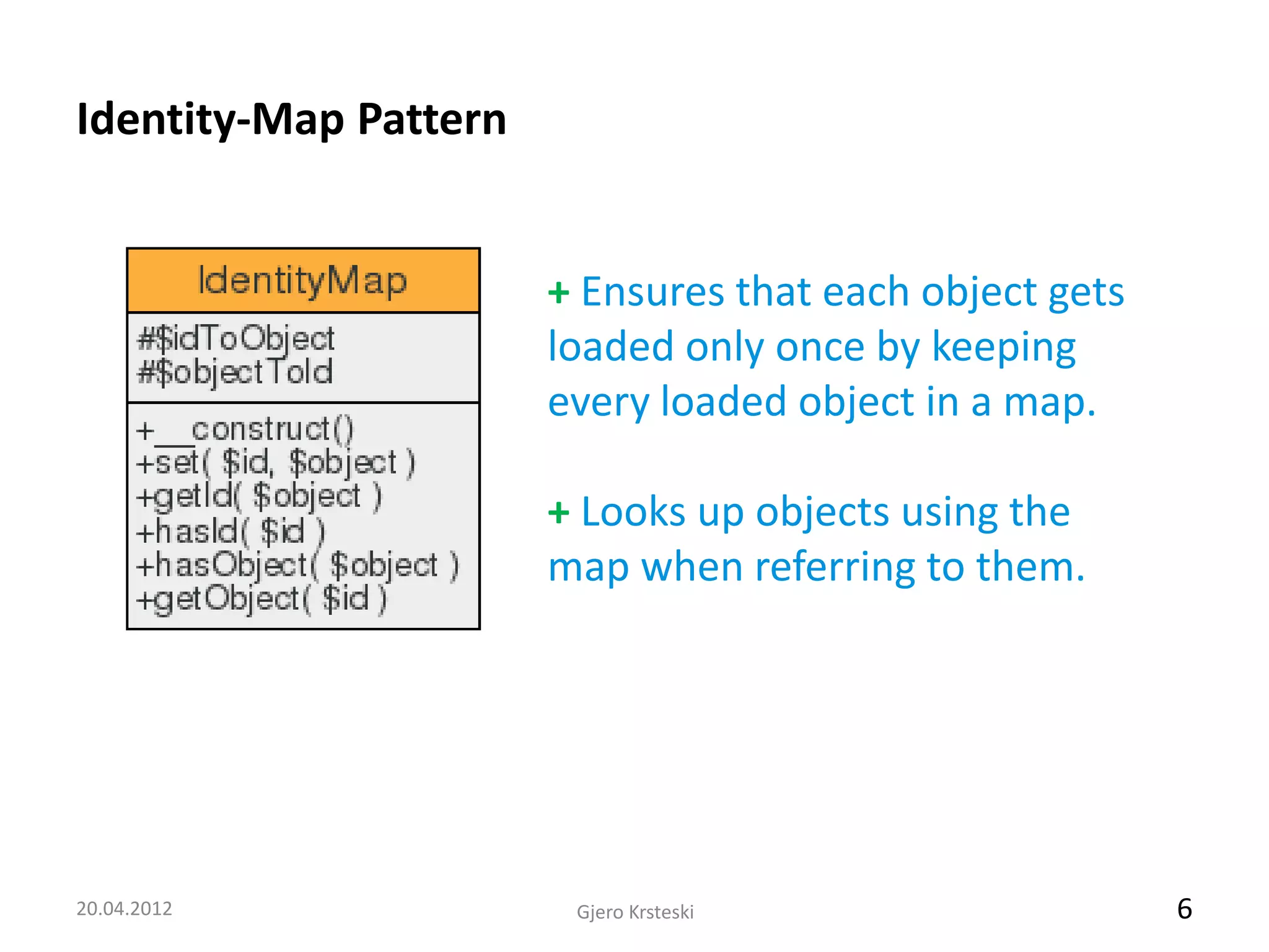 Proved PHP Design Patterns for Data Persistence | PPT