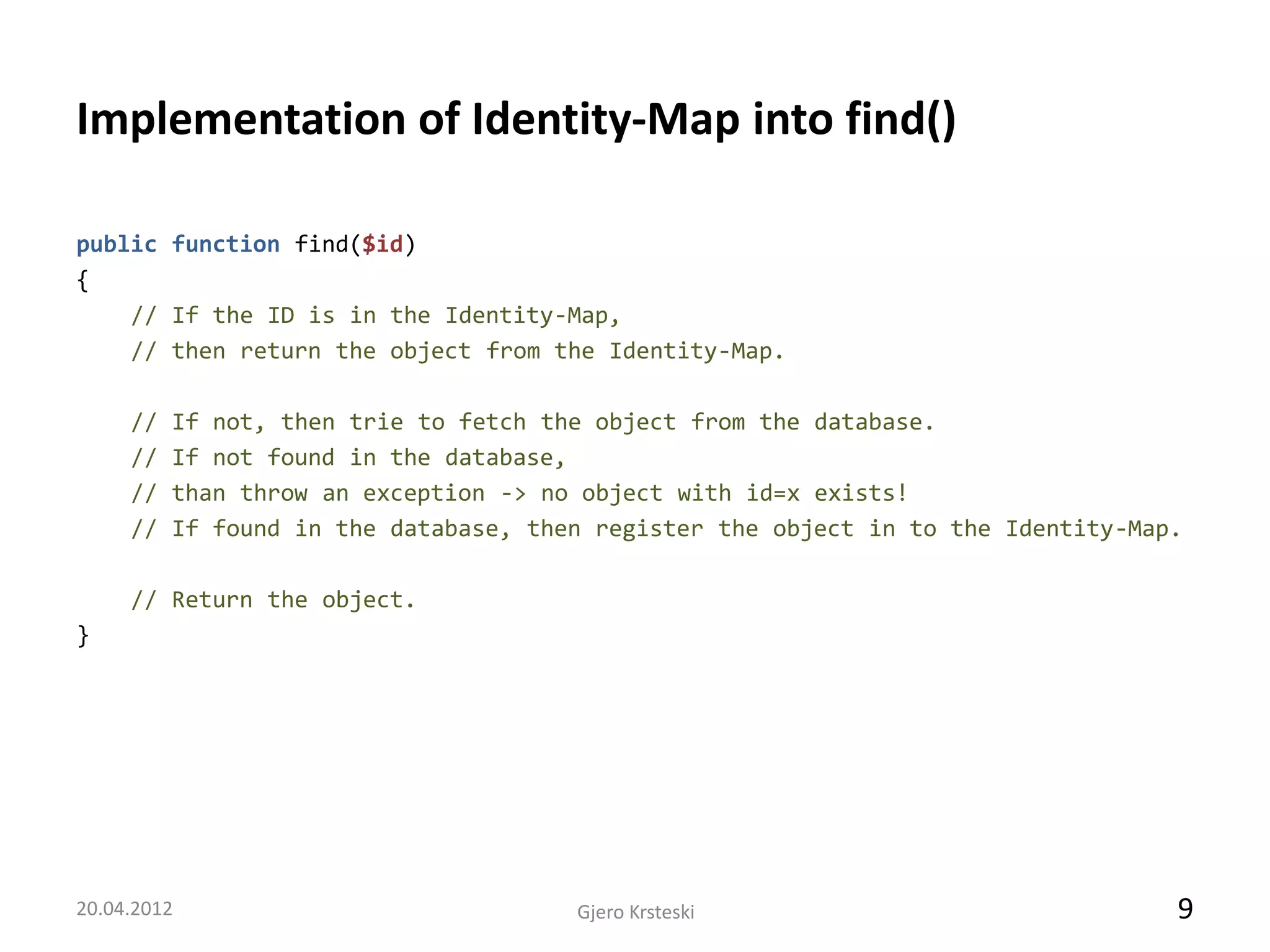 Proved PHP Design Patterns for Data Persistence | PPT