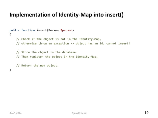 Proved PHP Design Patterns for Data Persistence | PPT