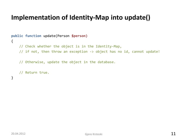 Proved PHP Design Patterns for Data Persistence | PPT